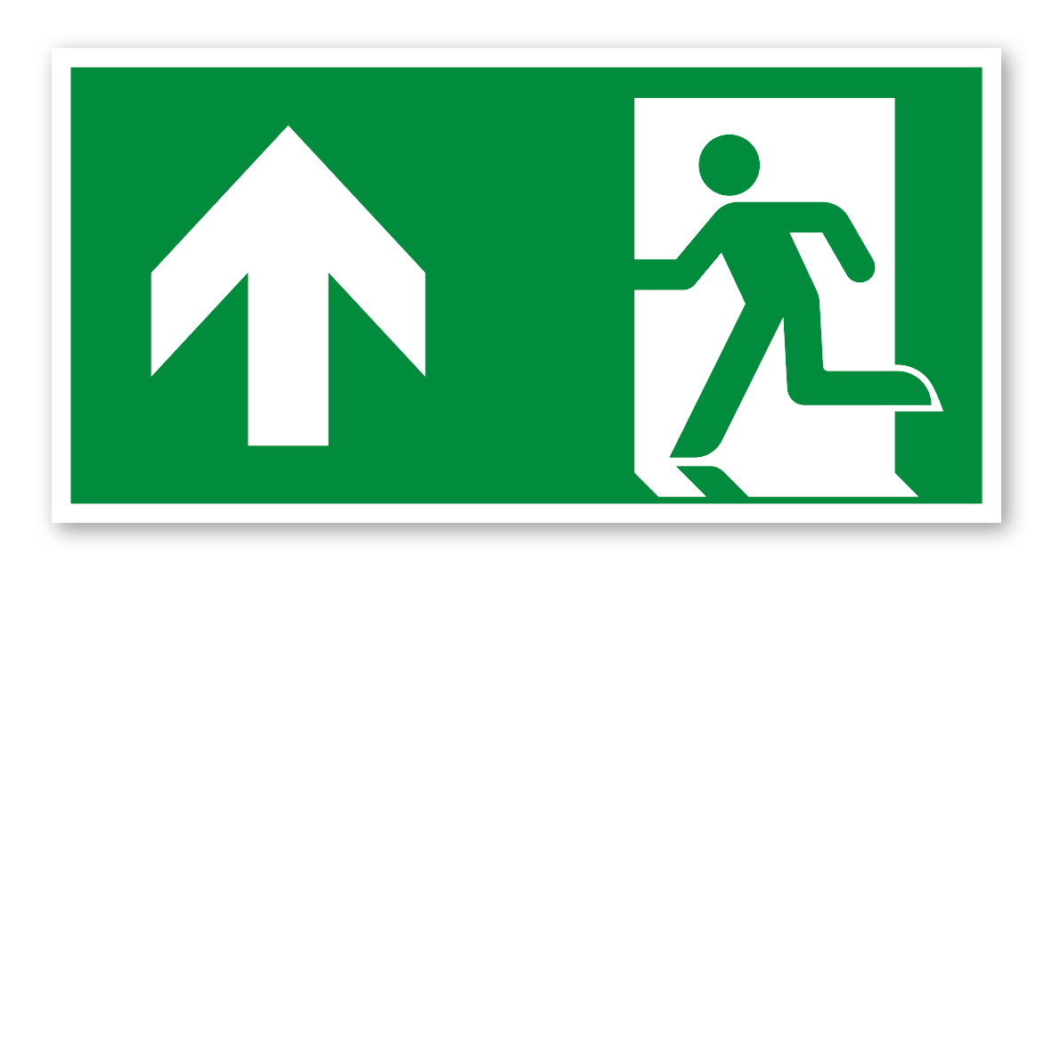 Flucht-Rettungsweg-"Geradeaus bzw. nach oben", ISO 7010 - Feuerloescher24