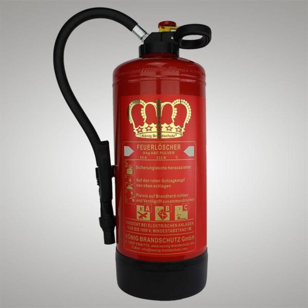 König 9 kg Pulverlöscher Auflade. 12 LE DIN EN3 - Feuerloescher24
