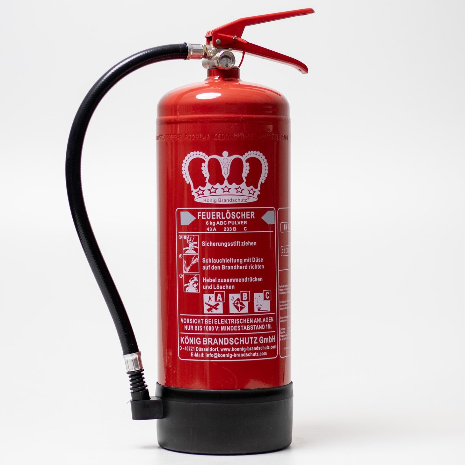 König 6 kg Pulverlöscher ABC Dauerdruck 10 LE DIN EN3 - Feuerloescher24